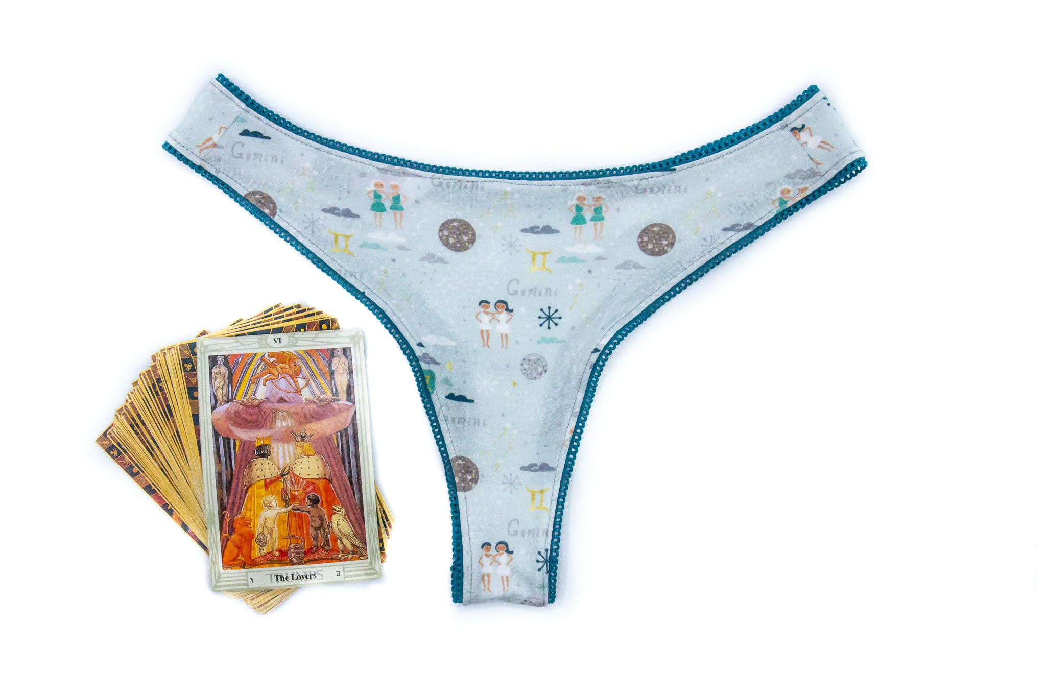 Astro Geek Thong Underwear - Grey Gemini Astrology Zodiac Sign | BubbleGunk